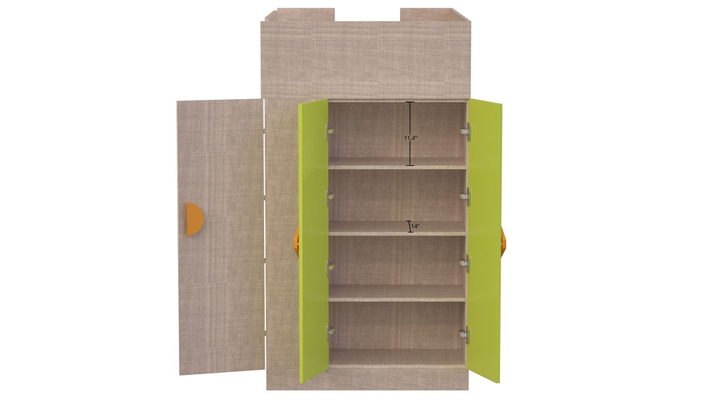 Adona Novara Loft Bed w/Study Desk Light, Bookshelf & Wardrobe | Adona ...