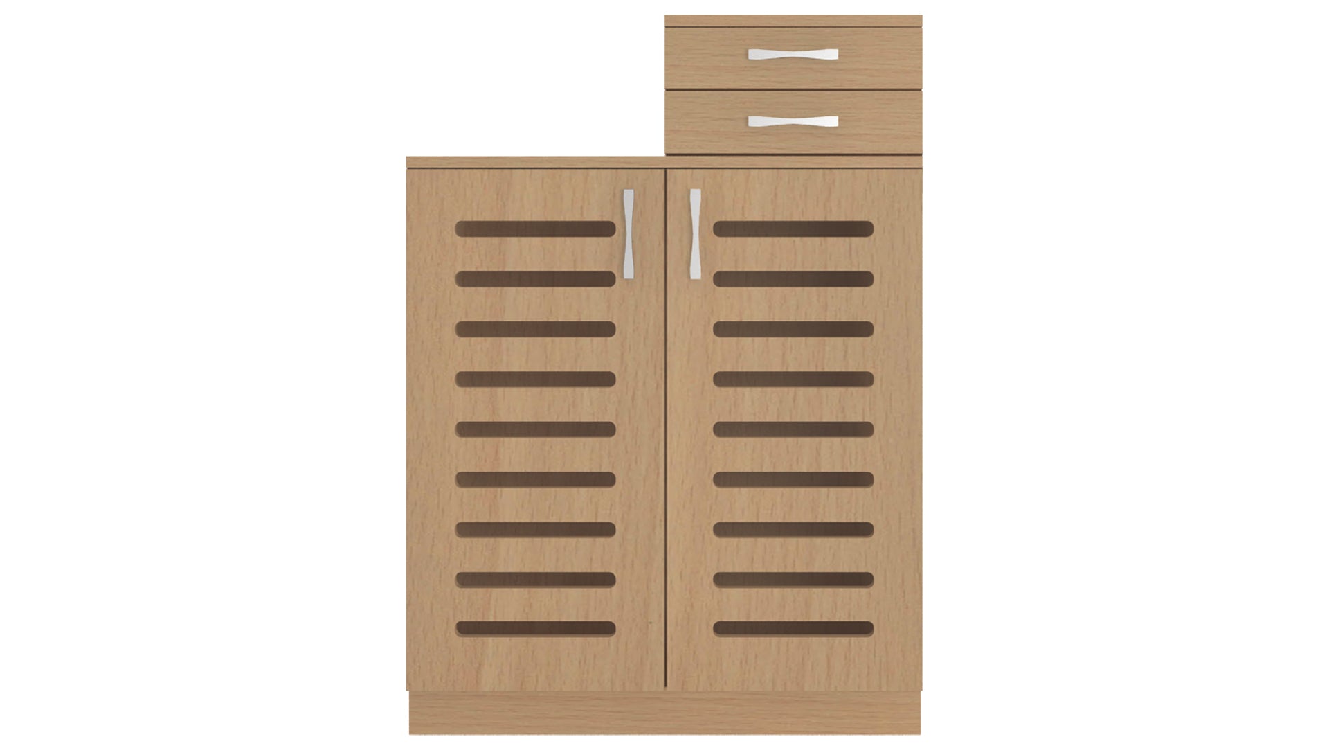 Adona Austin Slatted Shoe Rack with 2 Drawers – Adona Woods