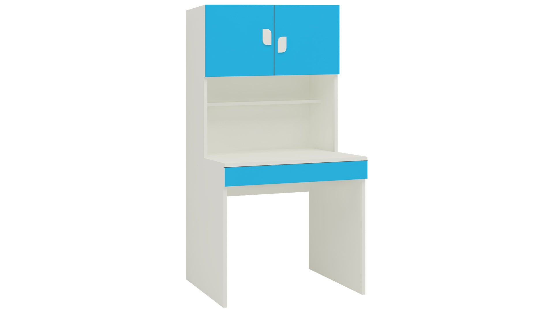 Adona Corolla Kids Study Desk with Drawer, Built-In Bookshelf and Petal ...