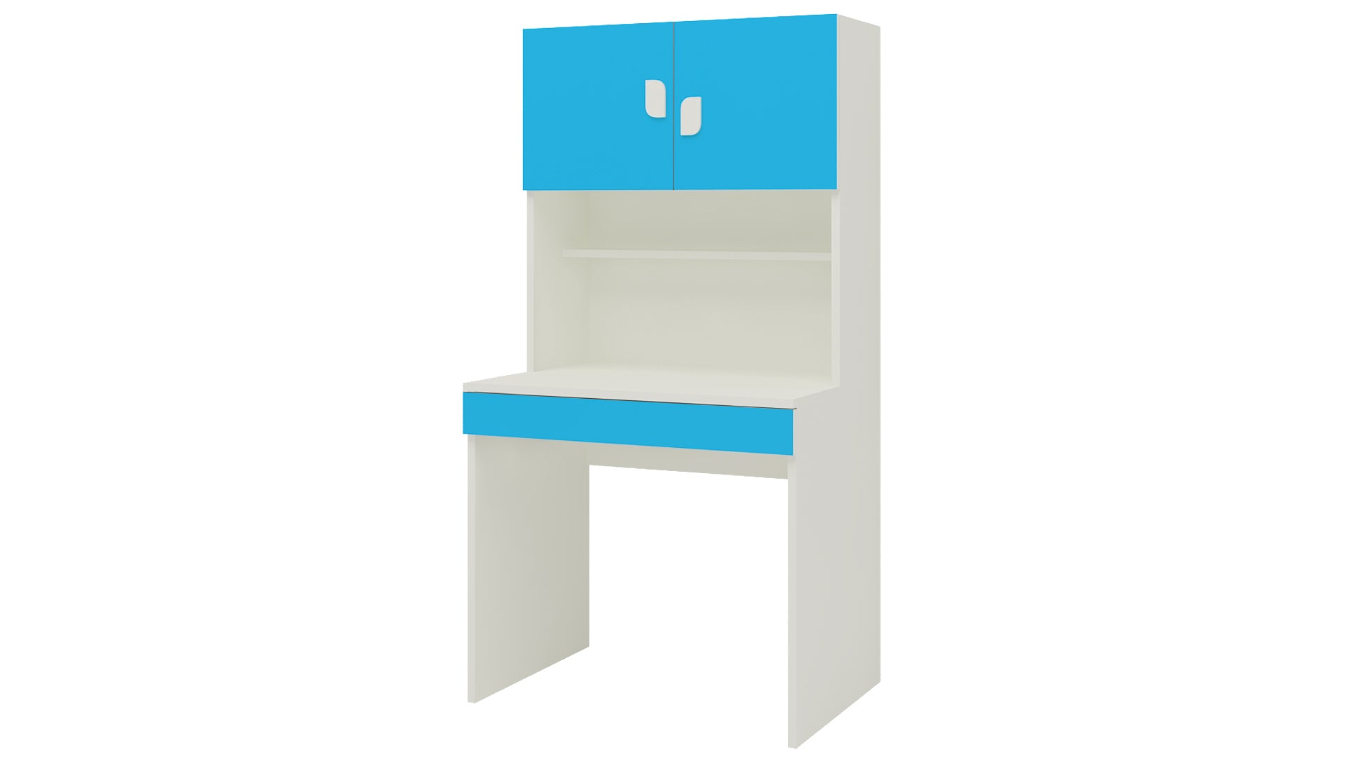 Adona Corolla Kids Study Desk with Drawer, Built-In Bookshelf and Petal ...