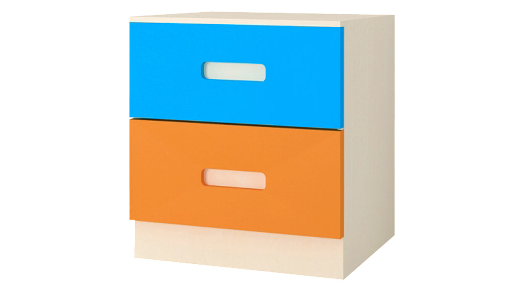 Adona Fiona Kids Bedside Table with 2 Handle-less Drawers – Adona Woods