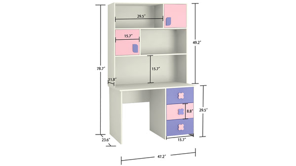 Adona Flora Study Table with Shelf - Ideal Study Desk for Kids – Adona ...