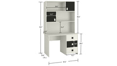 Adona Flora Study Table with Shelf and Book Rack - Buy Online – Adona Woods