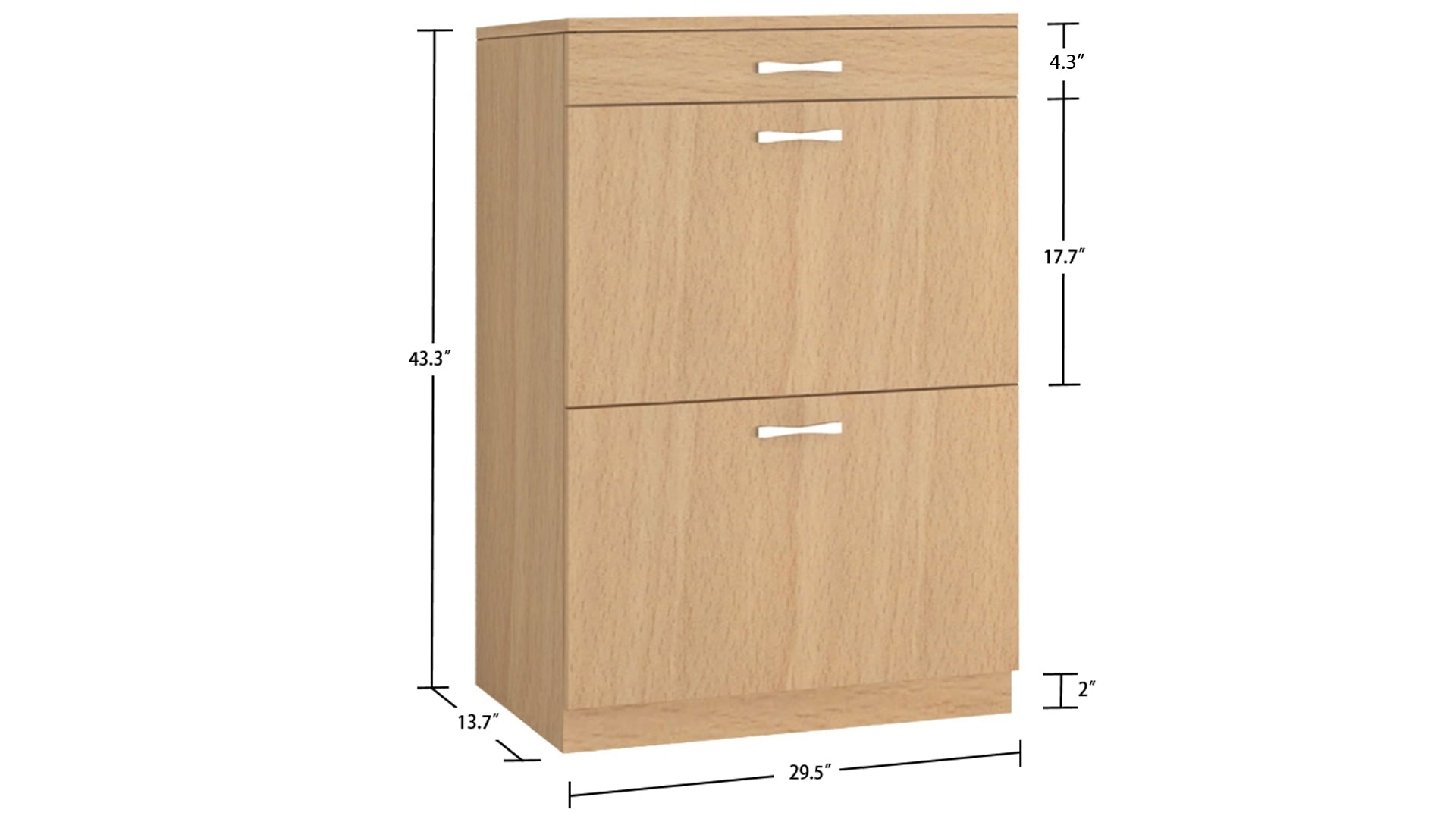 Adona Modena Twin Pull-down Shoe Rack w/Drawer Canadian Maple – Adona Woods