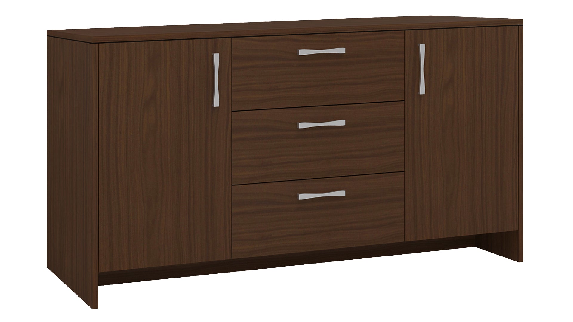 Adona Novara Large Sideboard-cum-Crockery Cabinet with Shelves and 3 D ...