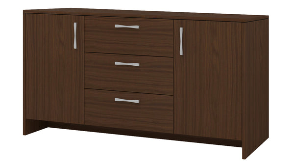 Adona Novara Large Sideboard-cum-Crockery Cabinet with Shelves and 3 D ...
