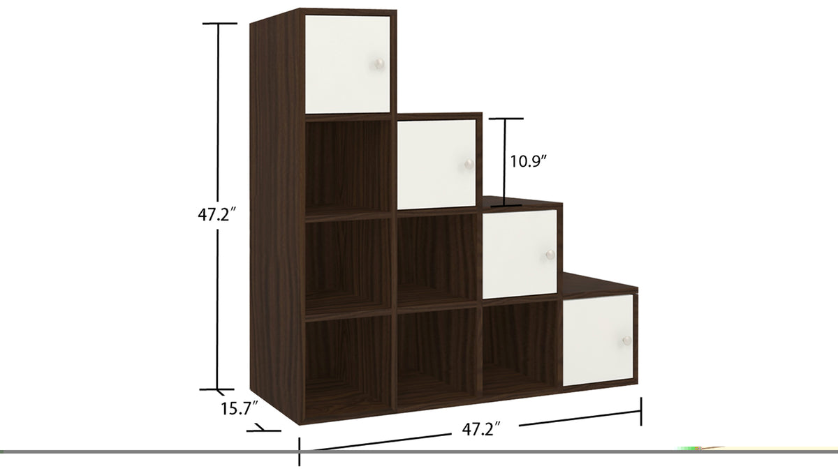 Adona Verona Stepped Cube Storage Display Unit-cum-Bookshelf – Adona Woods