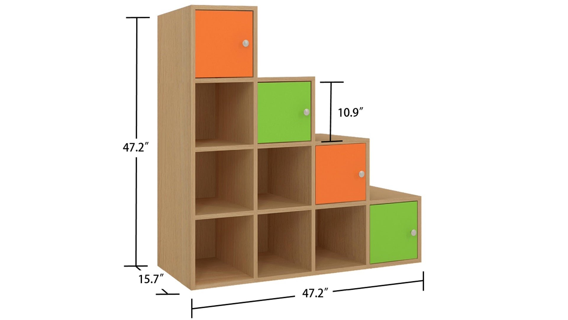 Adona Verona Kids Maple Stepped Cube Storage Cabinet – Adona Woods