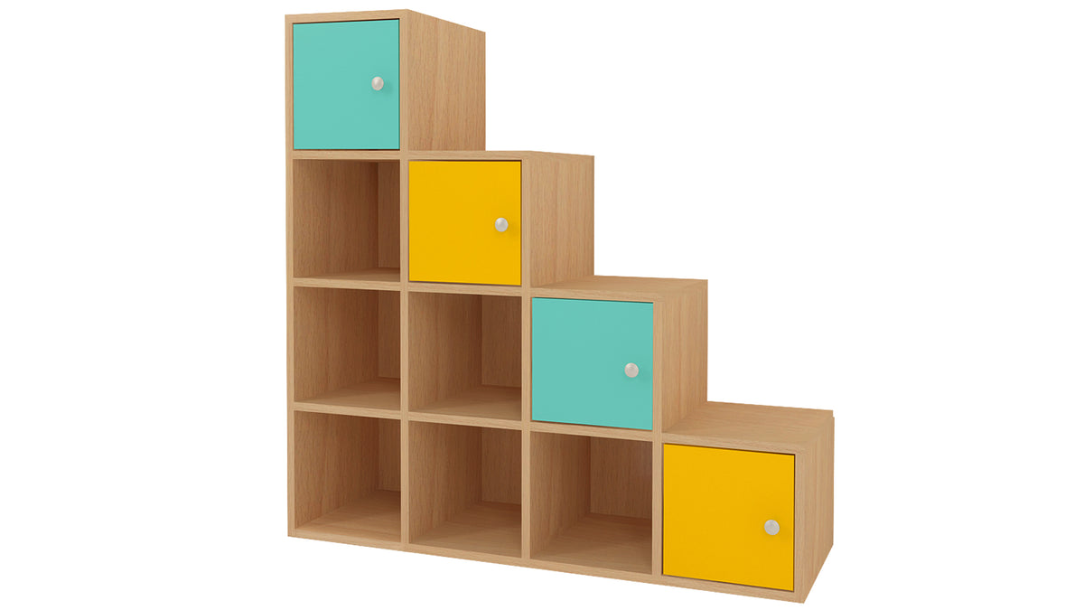 Adona Verona Kids Maple Stepped Cube Storage Cabinet – Adona Woods