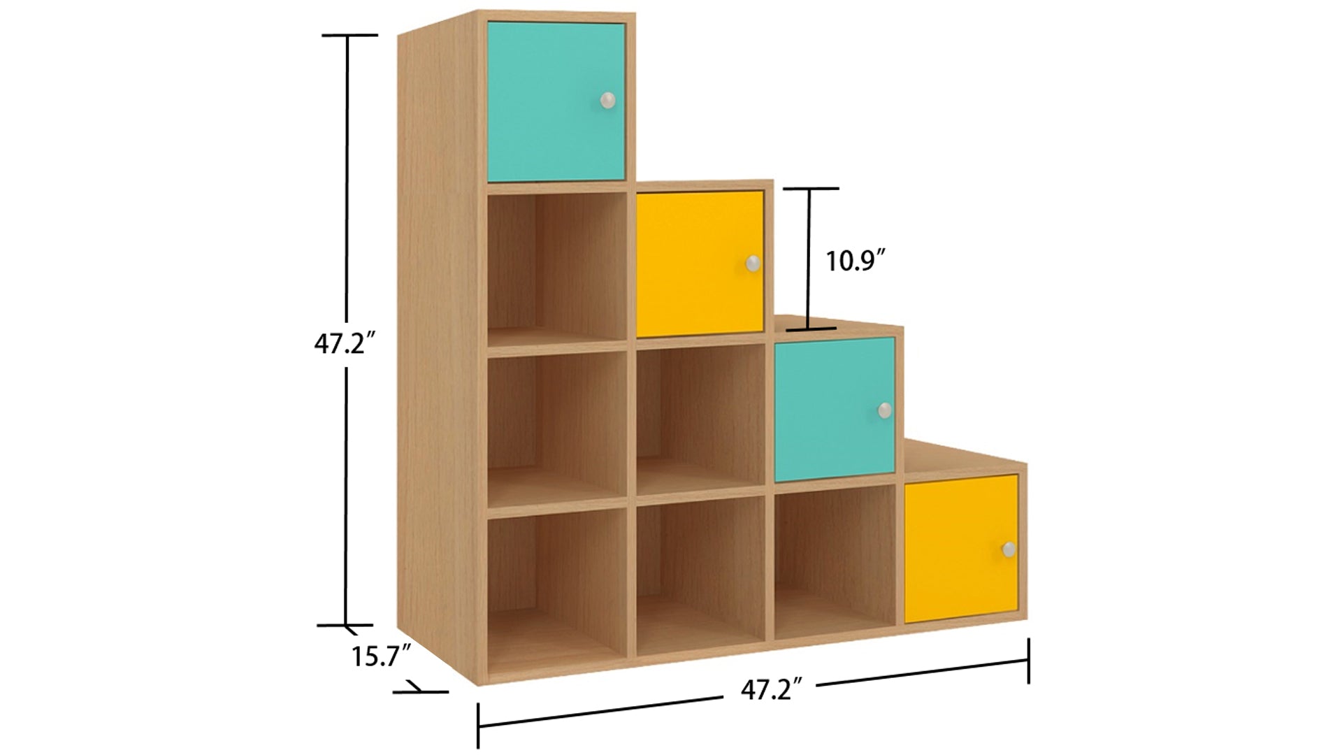 Adona Verona Stepped Cube Storage Display Unit-cum-Bookshelf – Adona Woods
