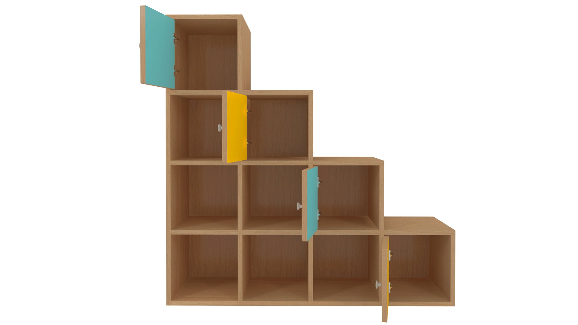 Adona Verona Stepped Cube Storage Display Unit-cum-Bookshelf – Adona Woods